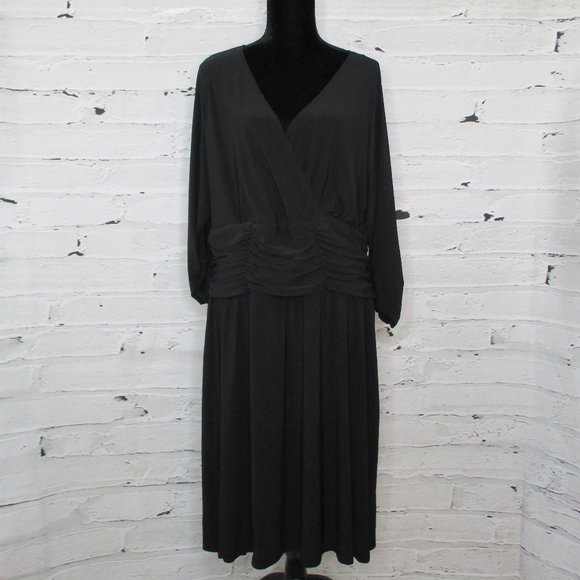 NY Collection | Dresses | Ny Collection Plus Ruched Aline Cocktail ...